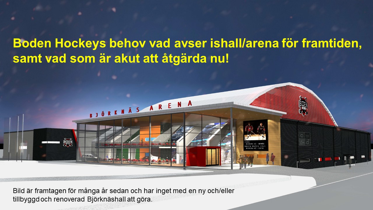 Våra behov i ny och/eller tillbyggd/renoverad ishall. - Boden Hockey