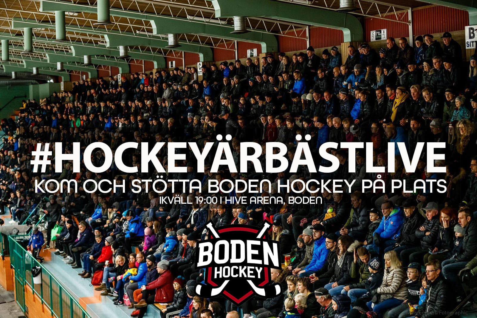 Ikväll gäller det - Kvartsfinal 5:5! - Boden Hockey